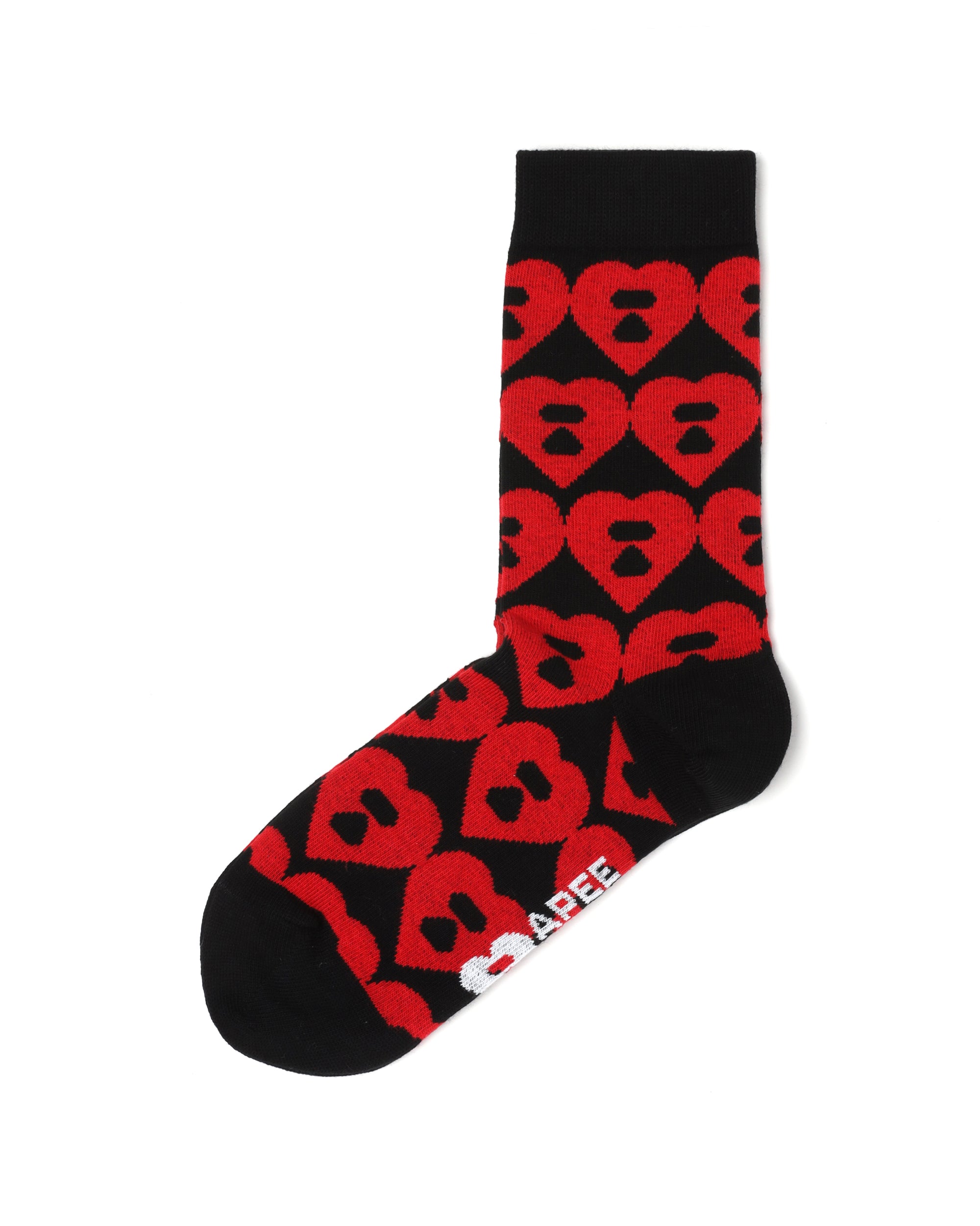 APEE Heart moonface monogram socks | Bape official website – INT.BAPE.COM