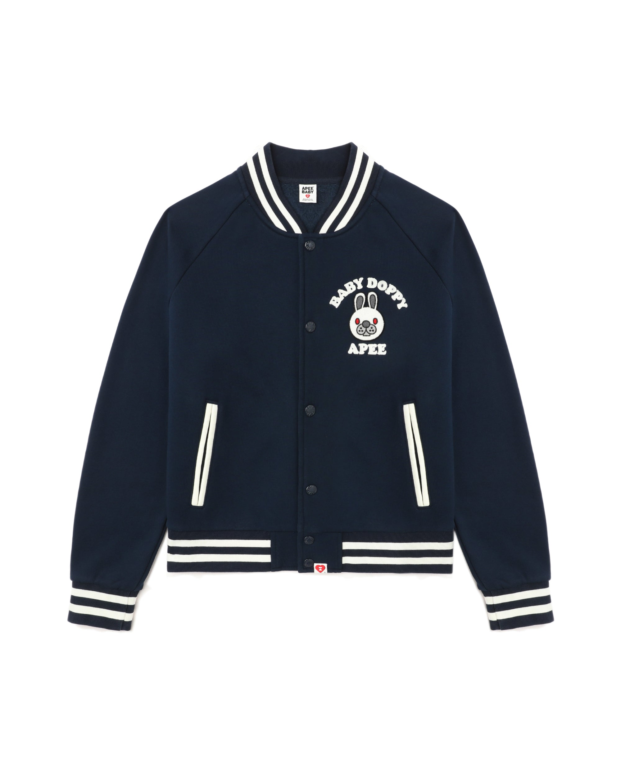 APEE Rabbit patch varsity jacket | Bape official website – INT.BAPE.COM