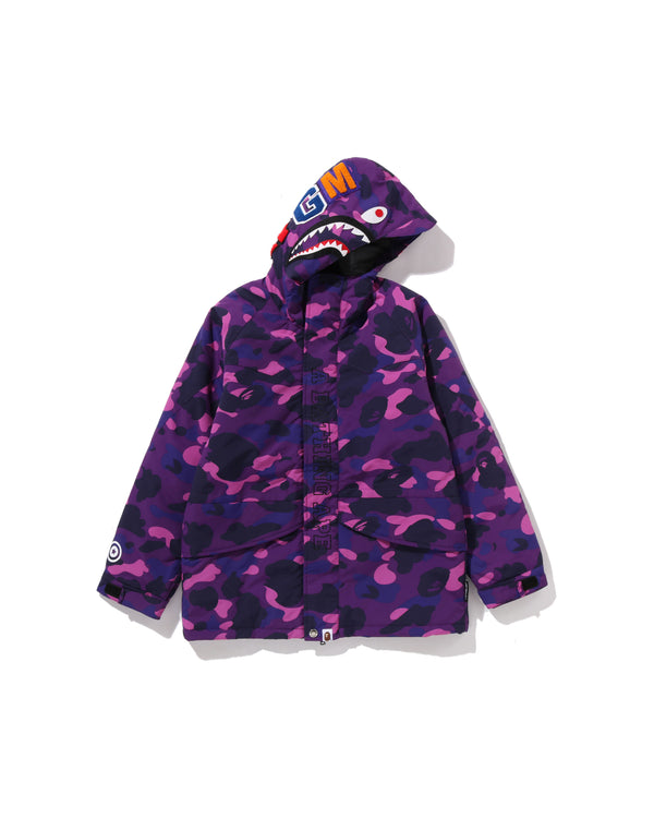 A BATHING APE® Kids Color Camo Shark Snowboard Jacket Jr | Bape ...