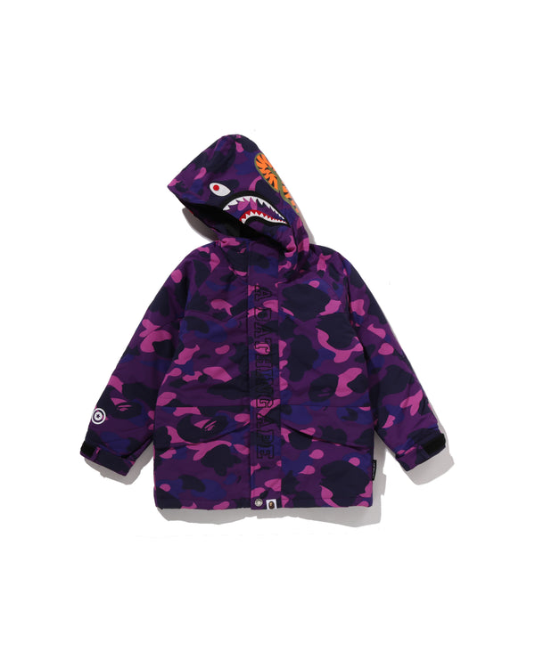 A BATHING APE® Kids Color Camo Shark Snowboard Jacket | Bape official ...