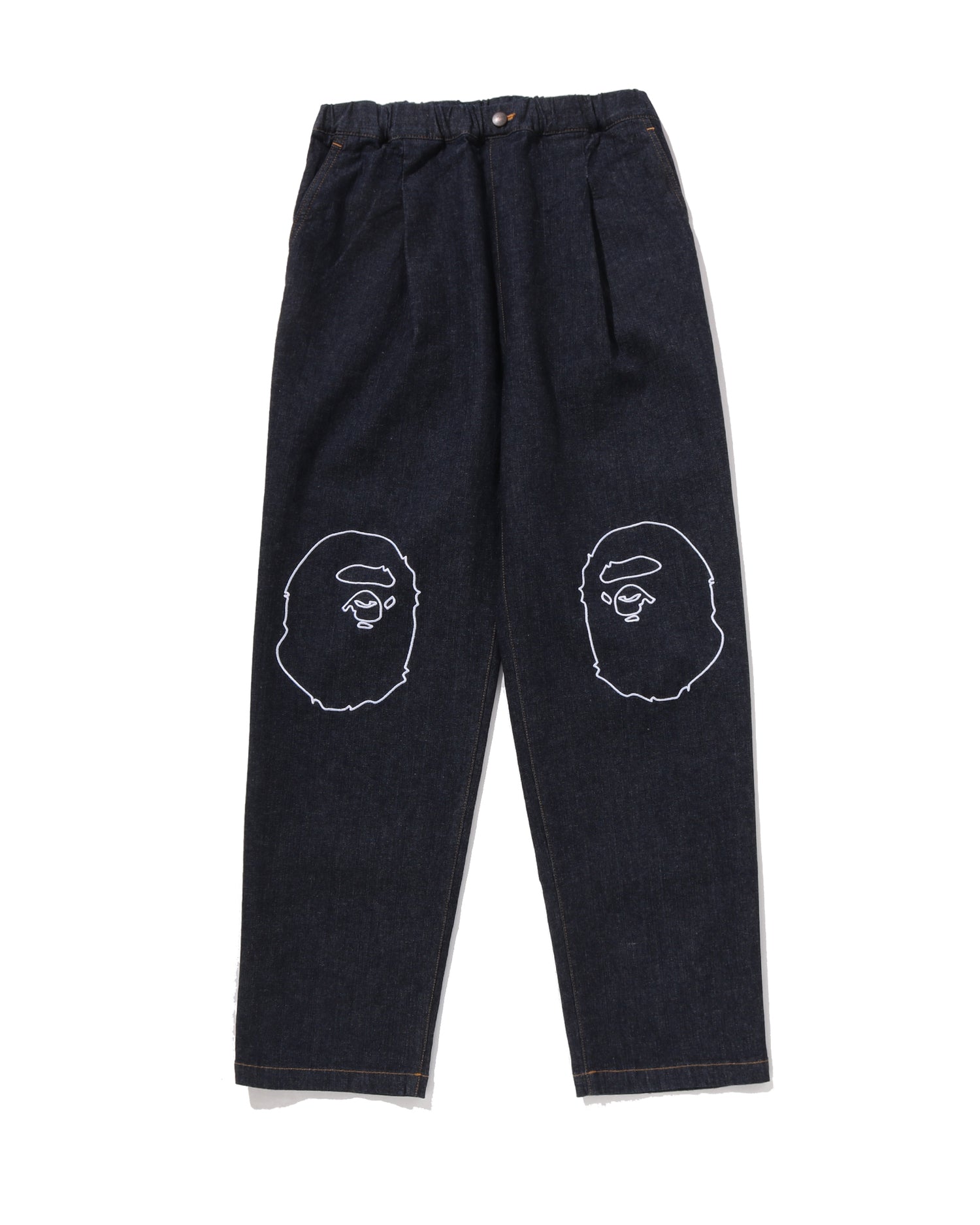 A BATHING APE® Kids Ape Head 10 Oz Stretch Denim Pants Jr | Bape ...
