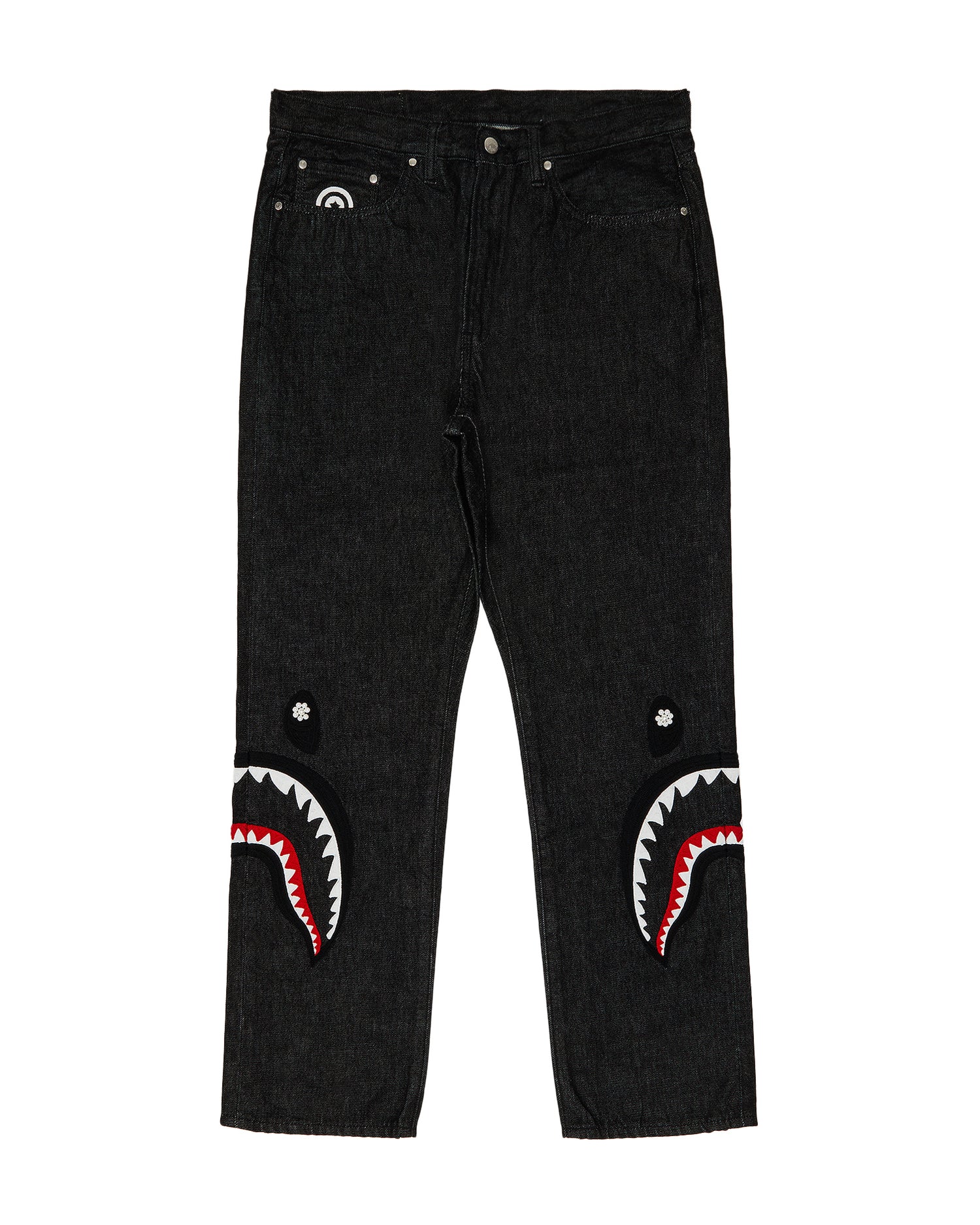 A BATHING APE® Pearl Side Shark Relaxed Fit Denim Pants | Bape official ...