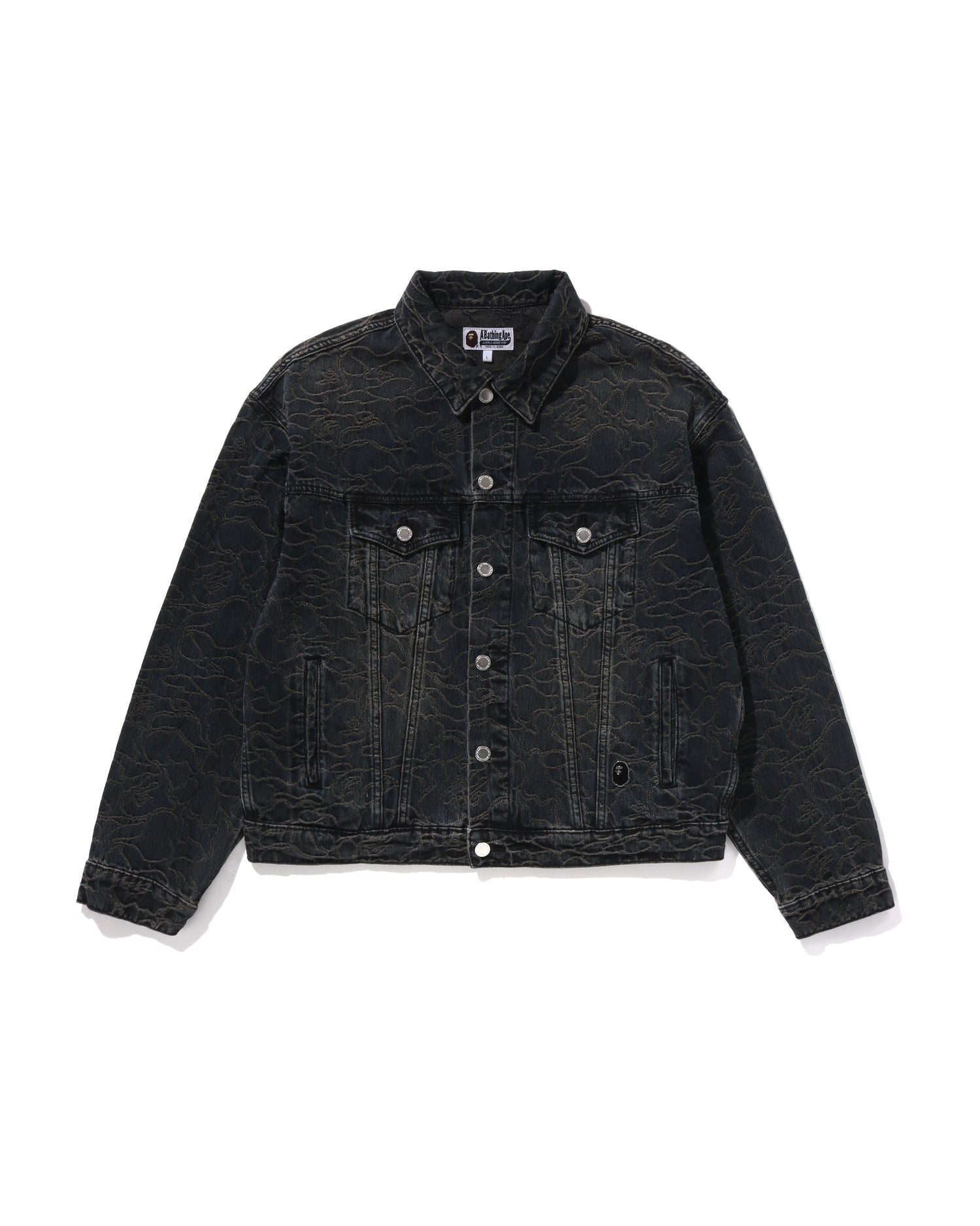 A BATHING APE® Line Camo Jacquard 13oz Denim Jacket | Bape official ...