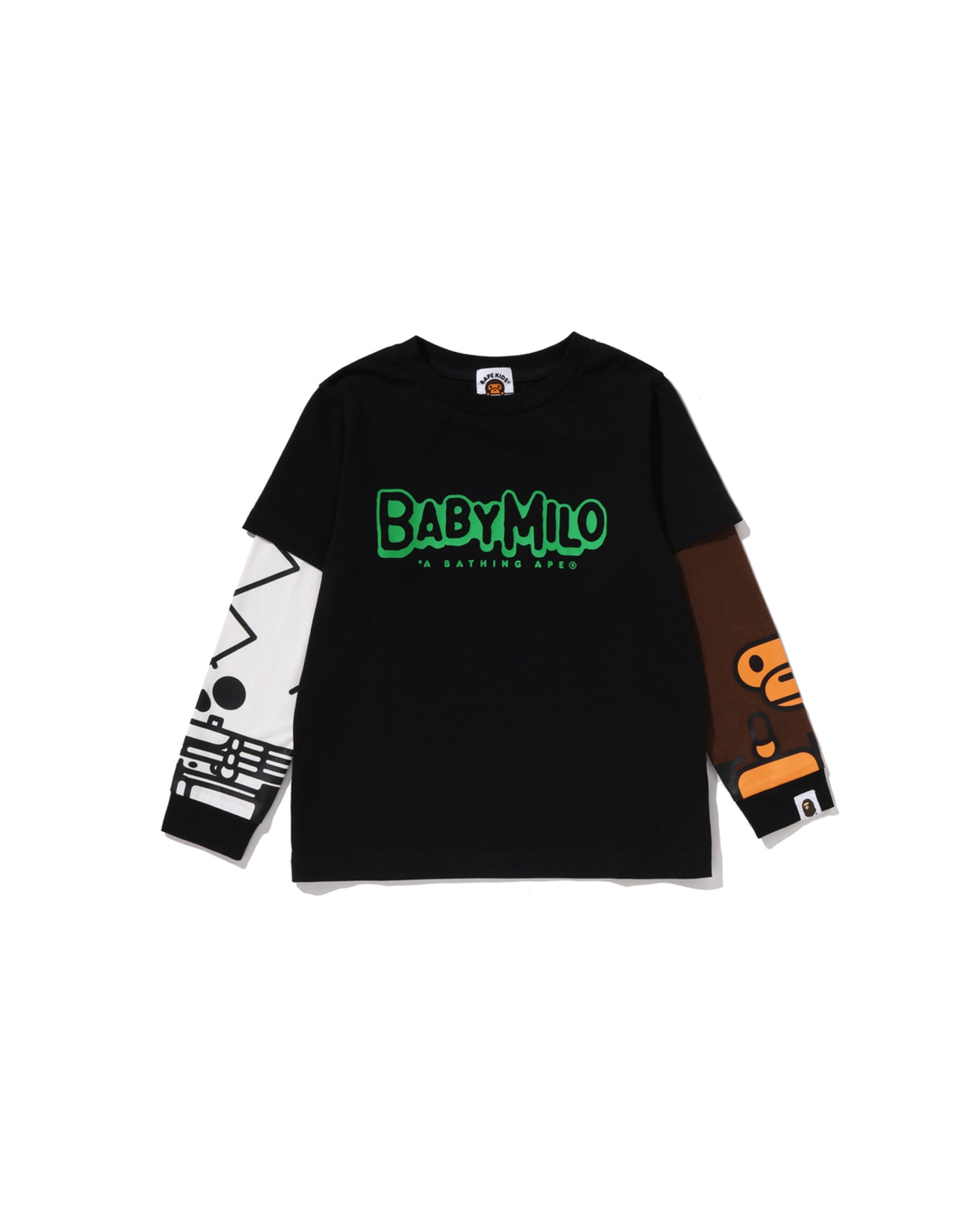A BATHING APE® Kids Baby Milo Skull Layered Sleeves Ls Tee | Bape ...