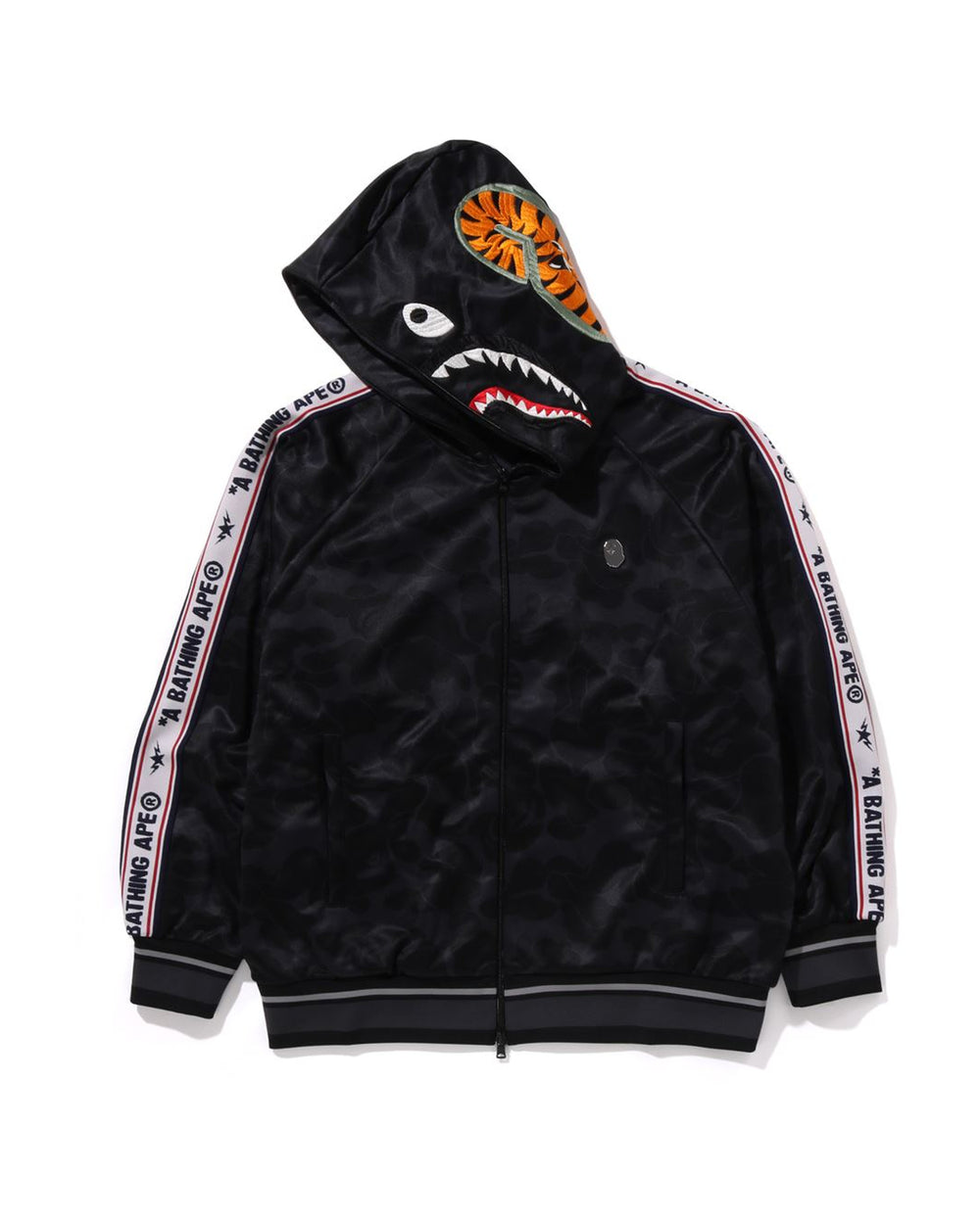 A BATHING APE® Solid Camo Relaxed Fit Shark Full Zip Hoodie | Bape ...