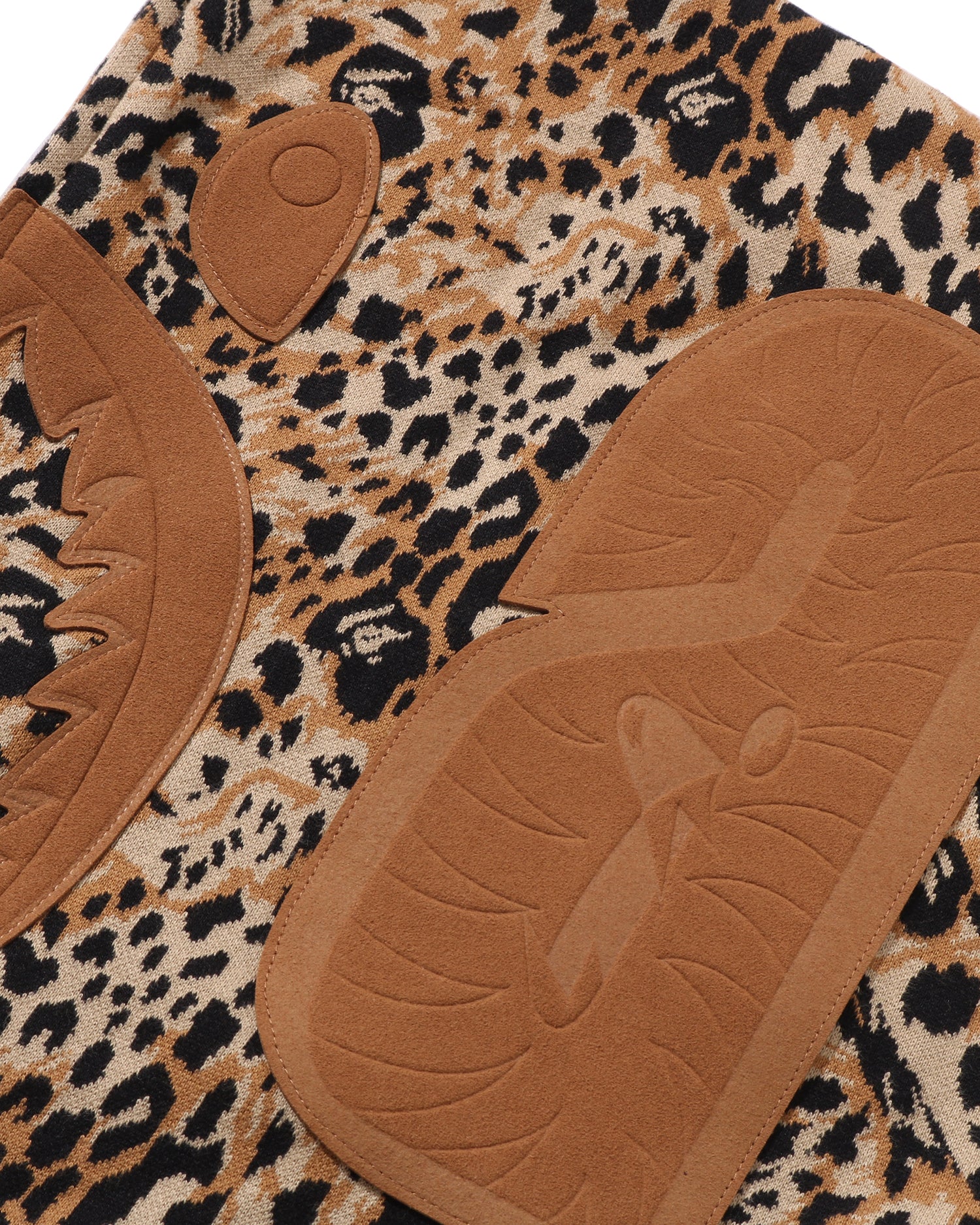 A BATHING APE® Wild Leopard Pattern Shark Relaxed Fit Full Zip Hoodie ...