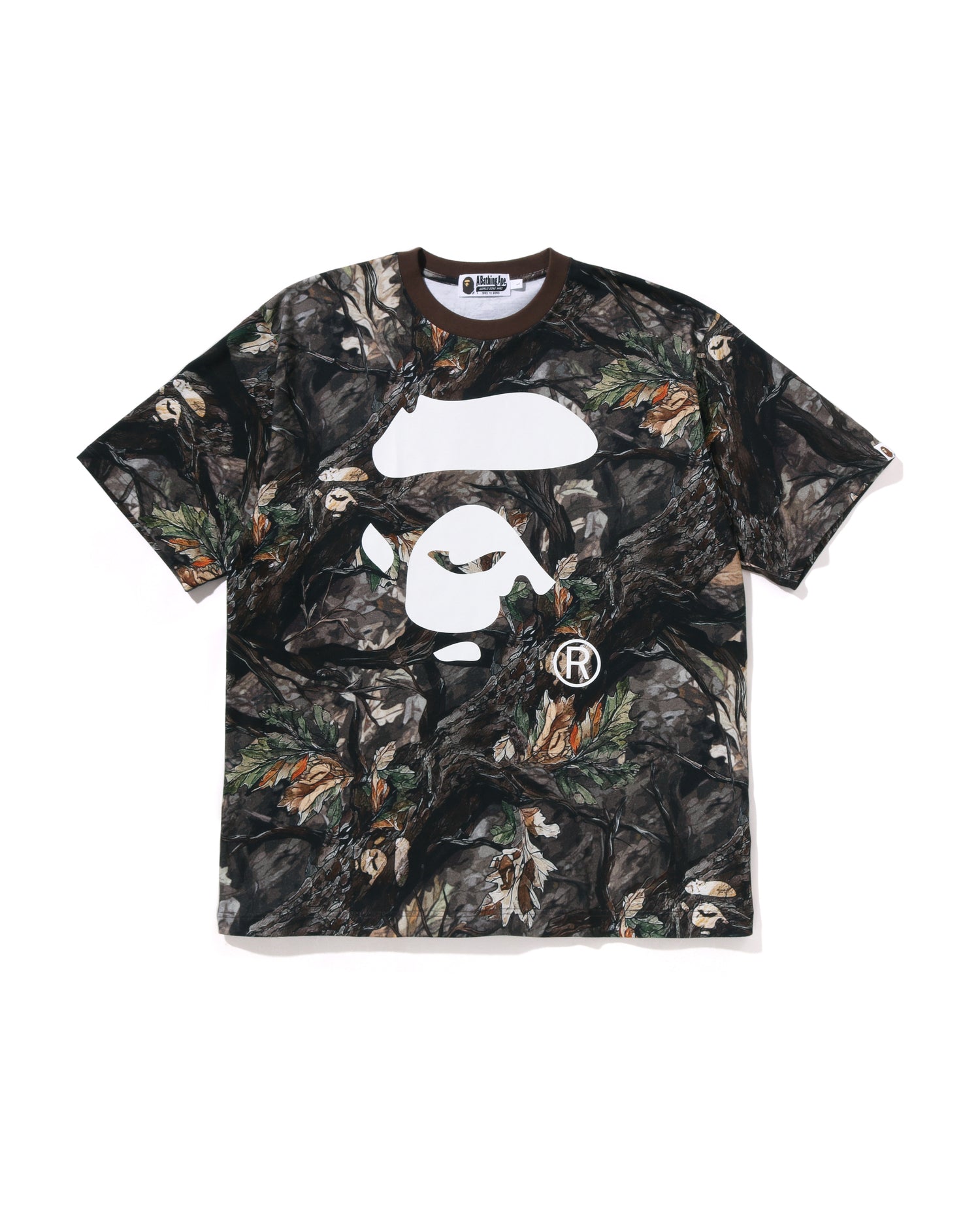 A BATHING APE® Tree Edge Camo Ape Face Relaxed Fit Tee | Bape official ...