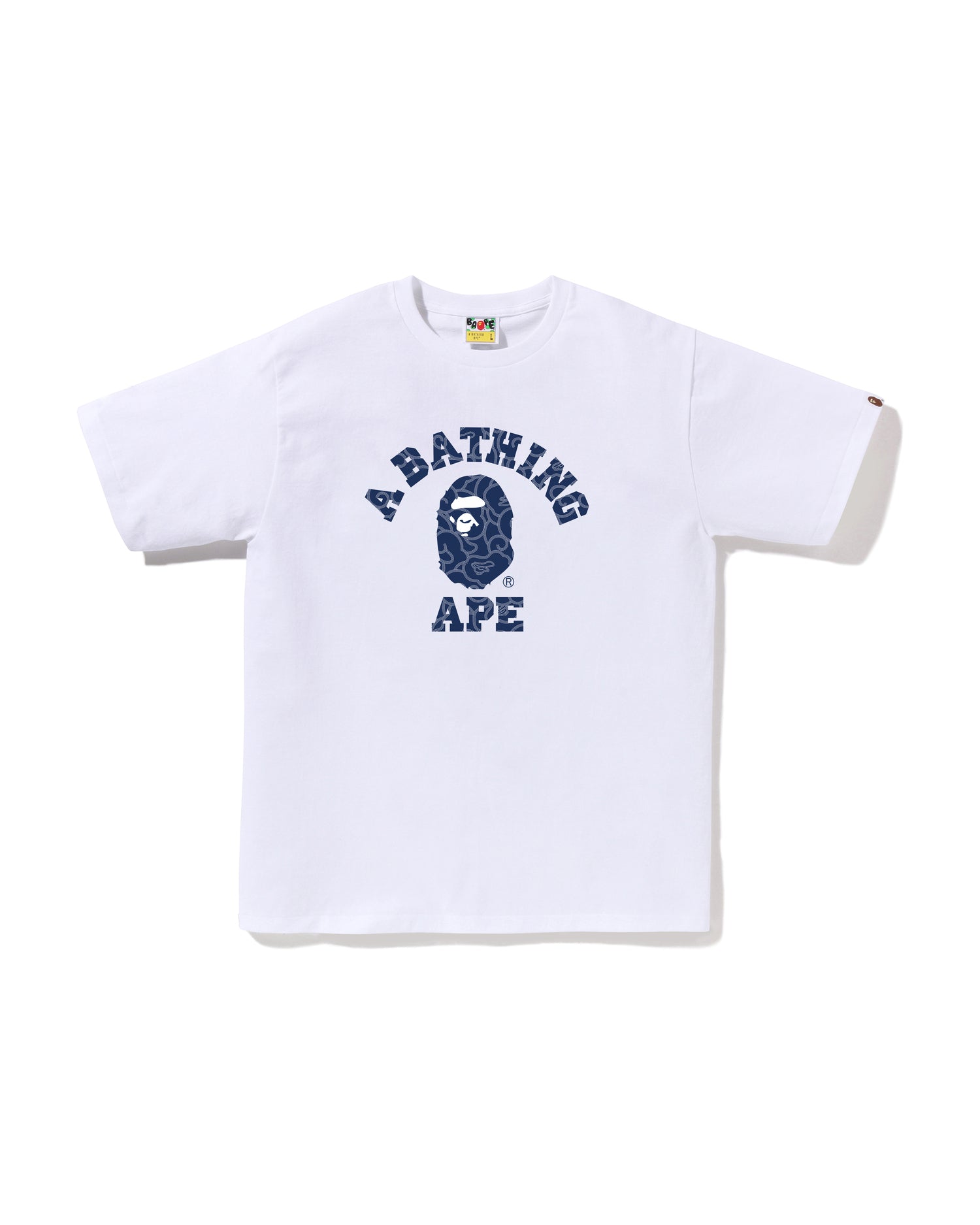 A BATHING APE® Japanese Cloud Camo College Tee | Bape official website ...