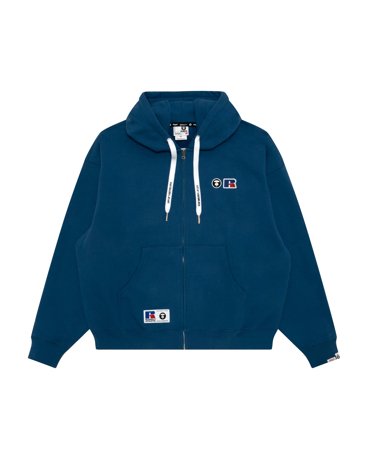 AAPE X Russell Athletic AAPEUNVS logo zip-up hoodie | Bape official ...