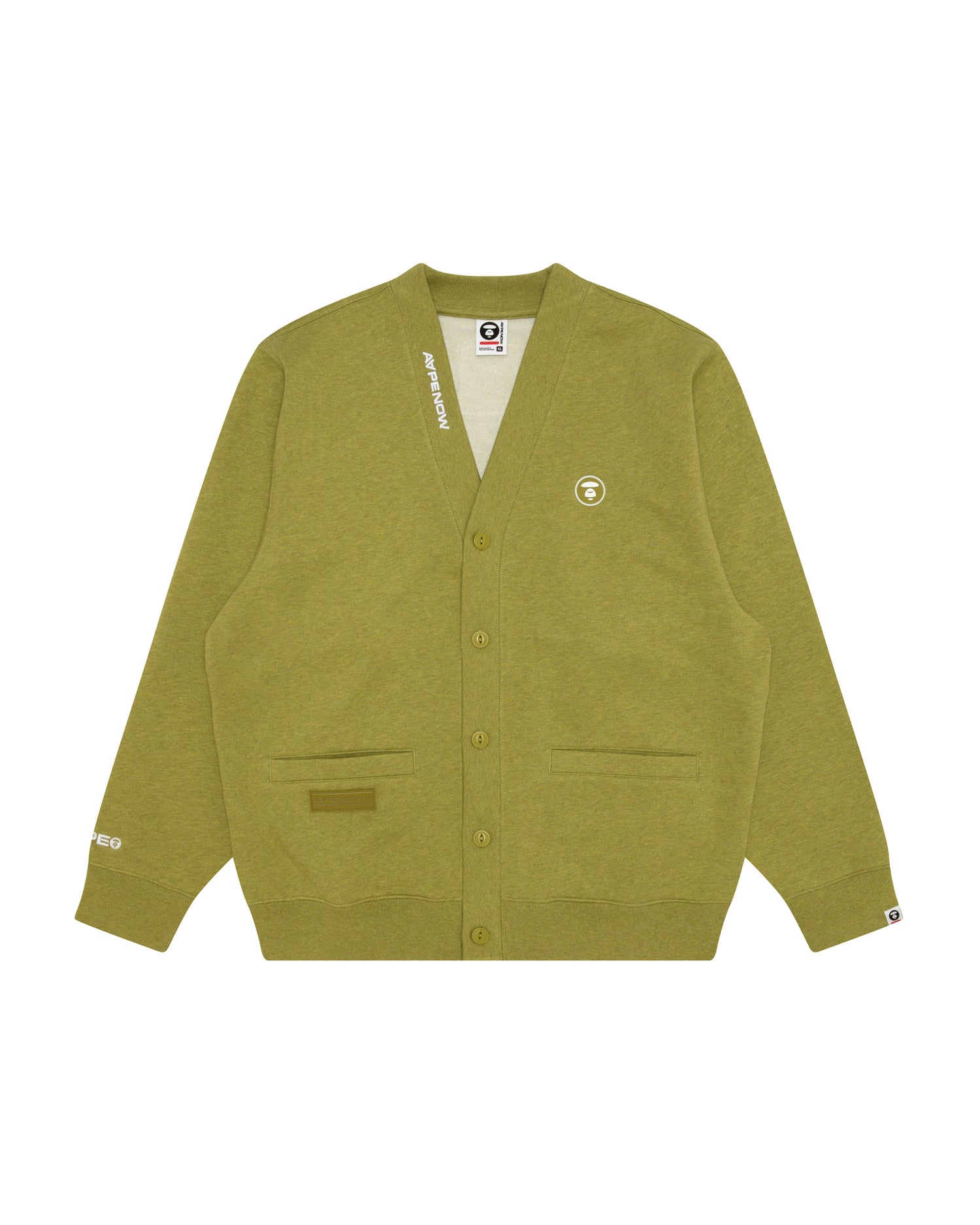 AAPE AAPENOW moonface logo cardigan | Bape official website – INT.BAPE.COM
